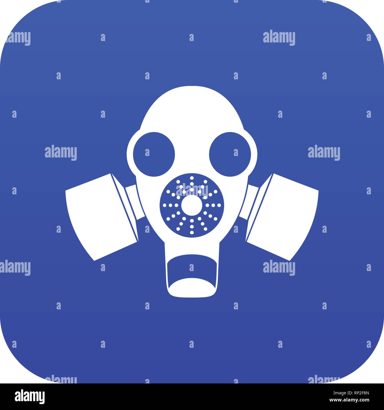 Black gas mask icon digital blue Stock Vector Image & Art - Alamy