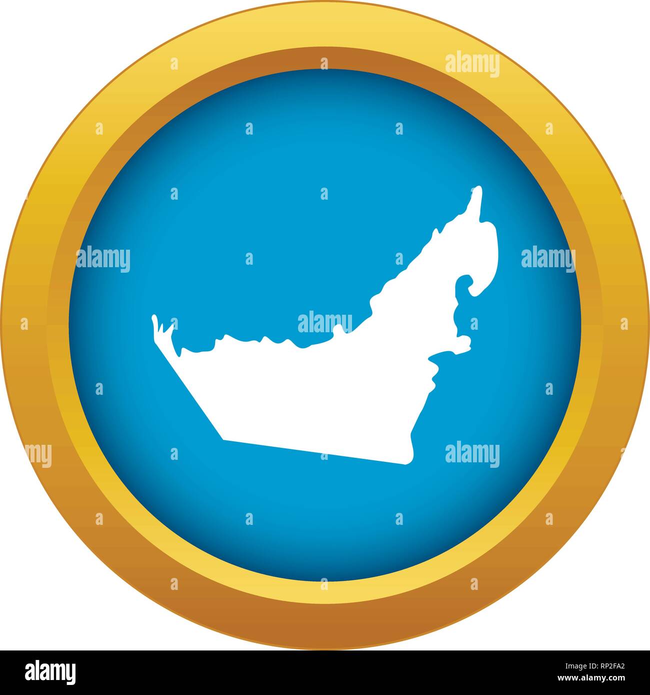 United Arab Emirates map icon blue vector isolated Stock Vector Image ...