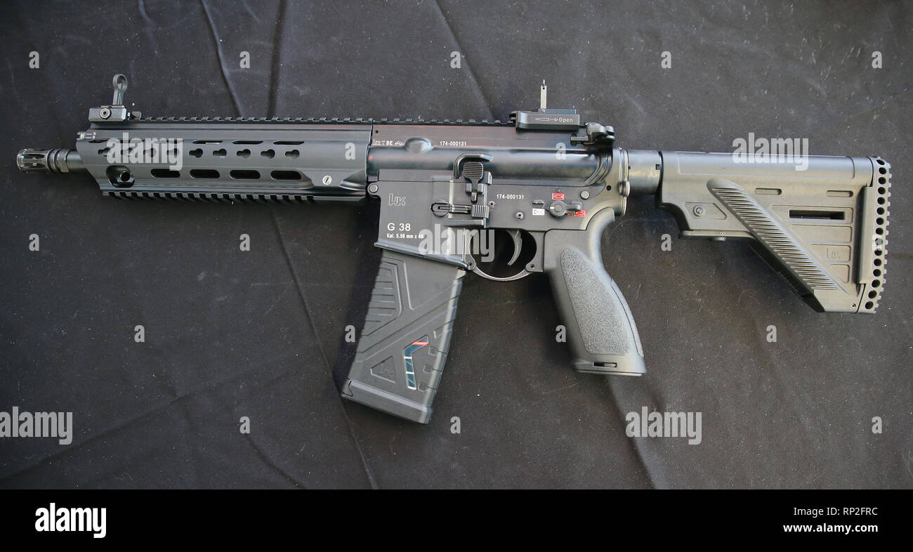 Berlin, Germany. 20th Feb, 2019. A G38 assault rifle from Heckler und ...