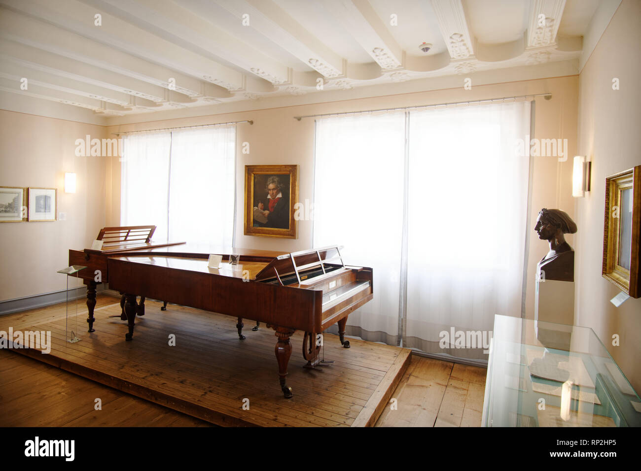 Bonn, Germany. 20th Feb, 2019. Beethoven's grand pianos are in the ...