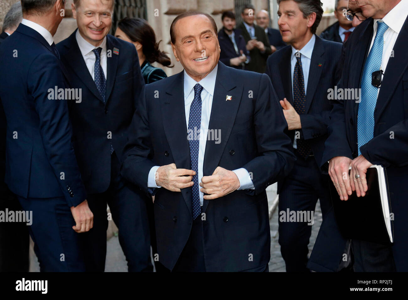 Silvio Berlusconi Rome February 20th 2019. Silvio Berlusconi enters the ...