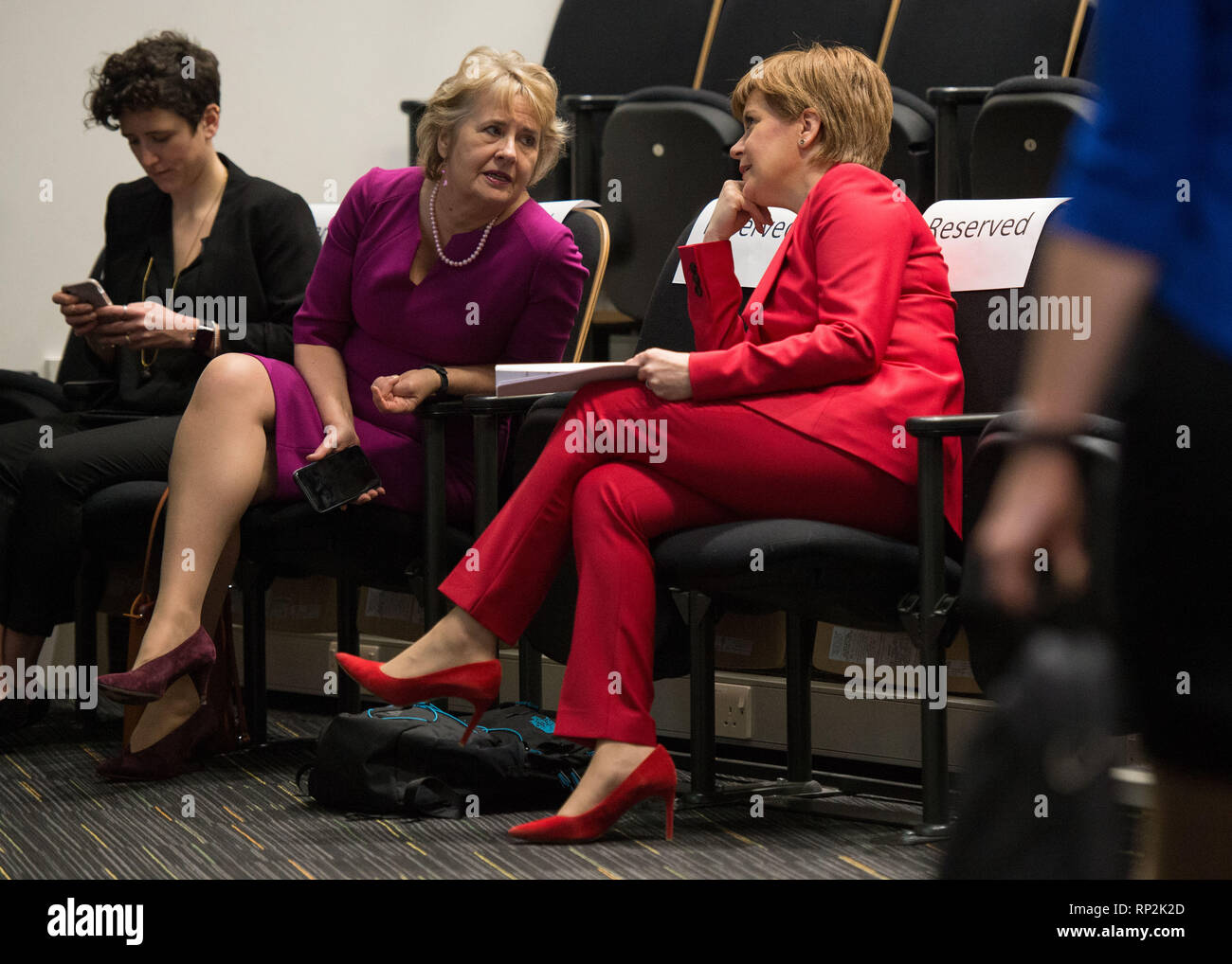 Glasgow, UK. 20 February 2019. (left) Cabinet Secretary for Environment ...