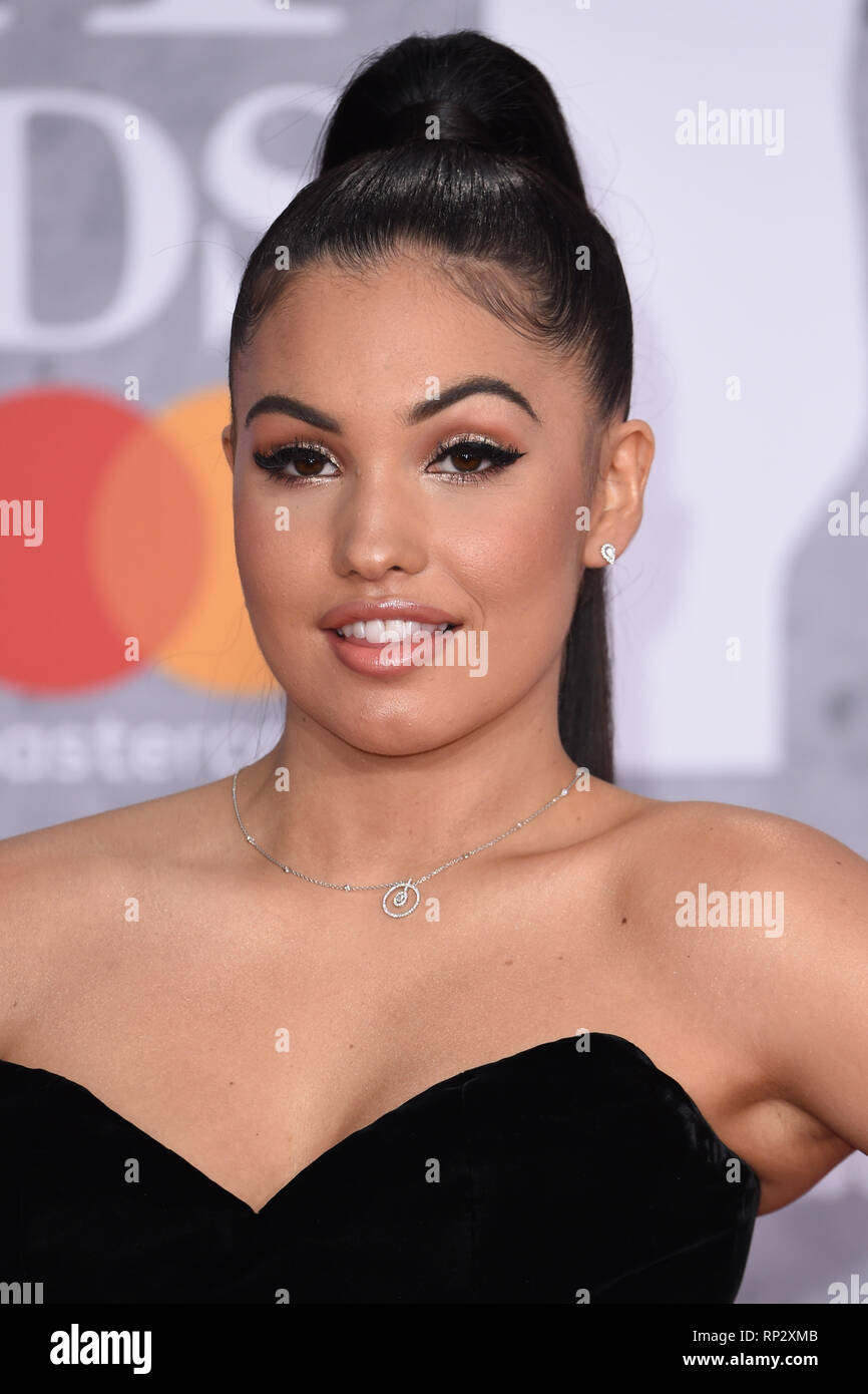 LONDON, UK. February 20, 2019: Mabel arriving for the BRIT Awards 2019 ...