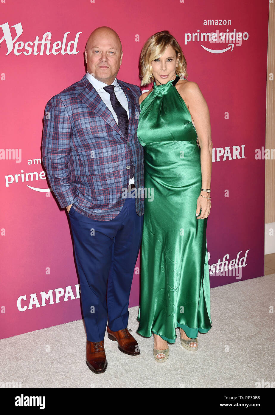 BEVERLY HILLS, CA - FEBRUARY 19: Michael Chiklis (L) and Michelle Moran ...