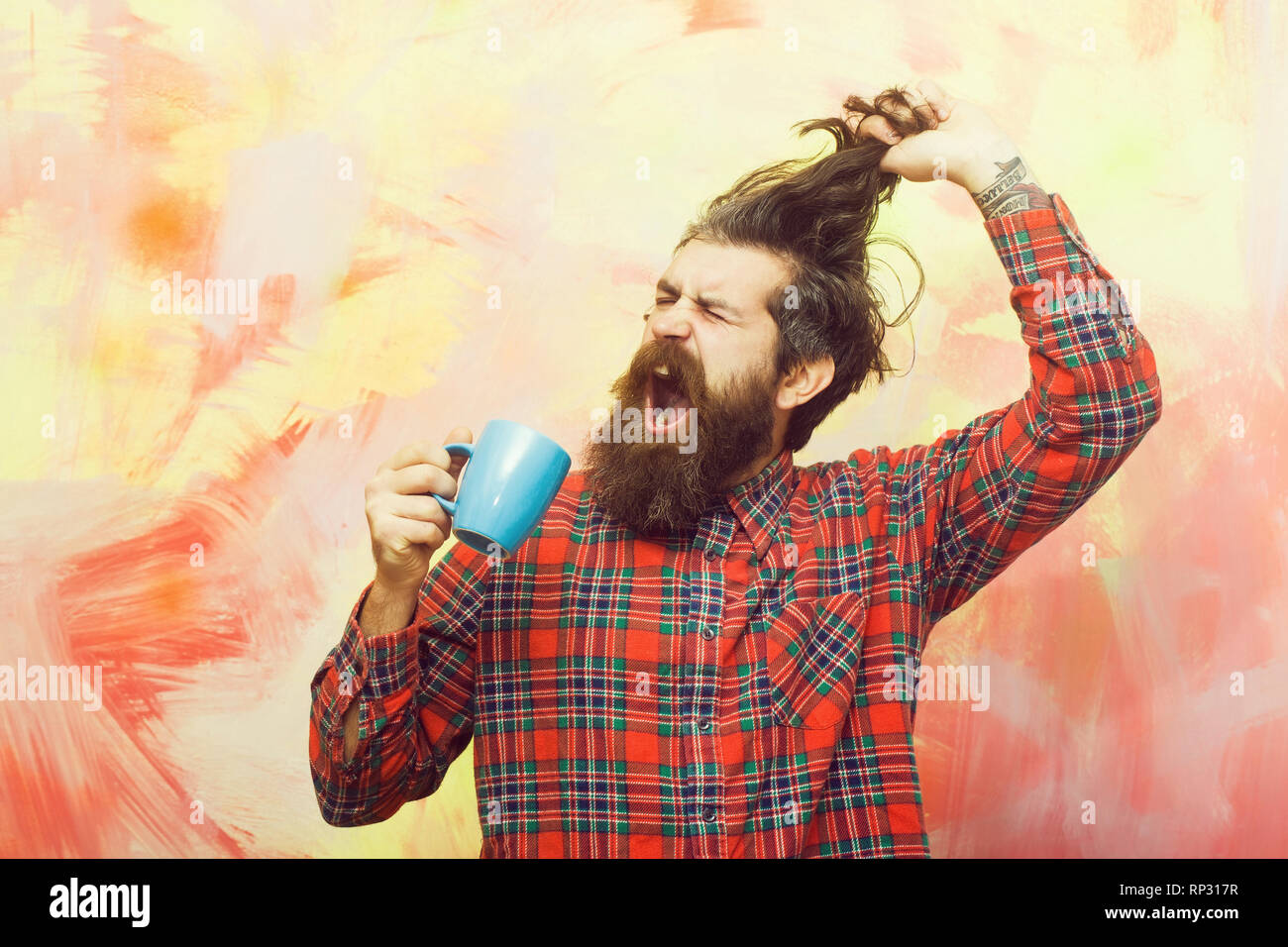 Bearded man crying hi-res stock photography and images - Alamy