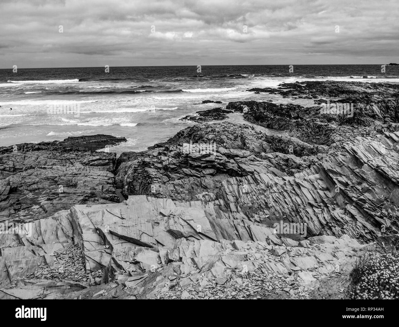 Famous landmark at the coast of Cornwall - Bedruthan Steps Stock Photo ...