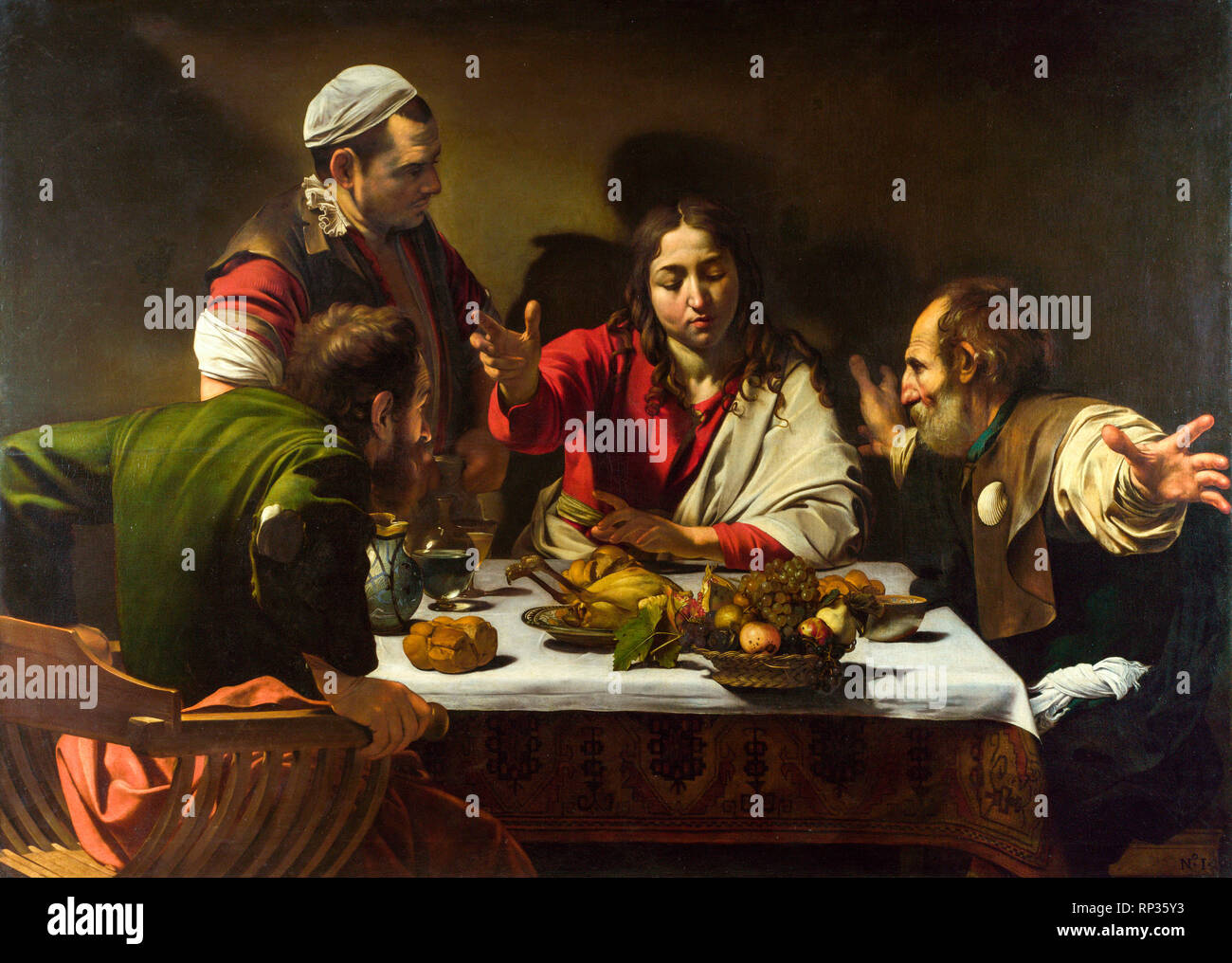 Supper at emmaus painting by caravaggio hi-res stock photography and ...
