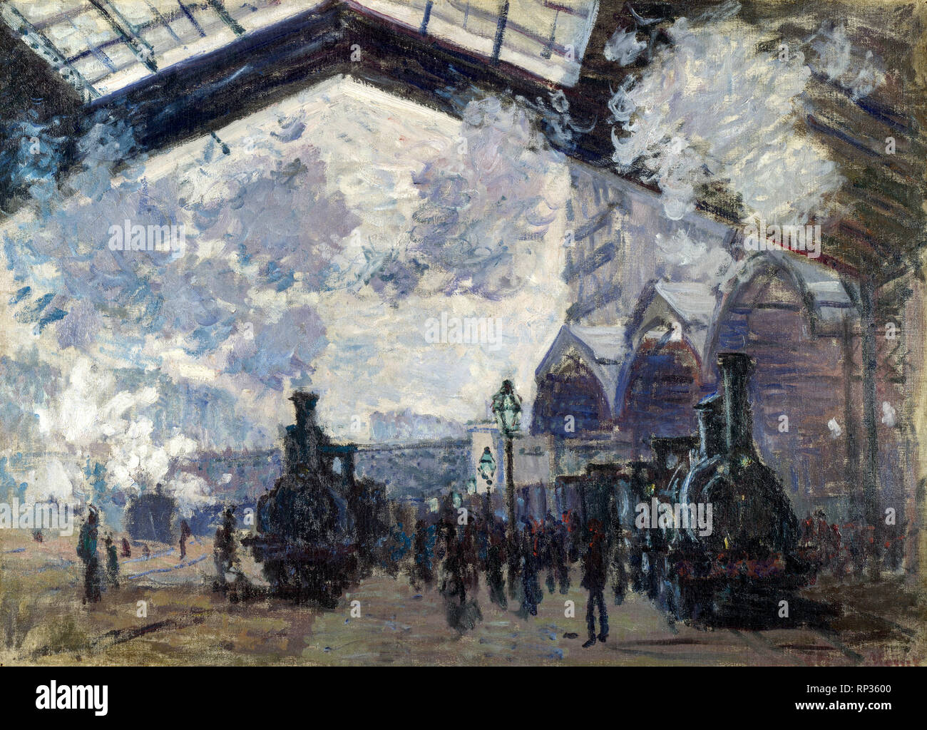 Claude Monet, The Gare Saint-Lazare, oil on canvas impressionist ...