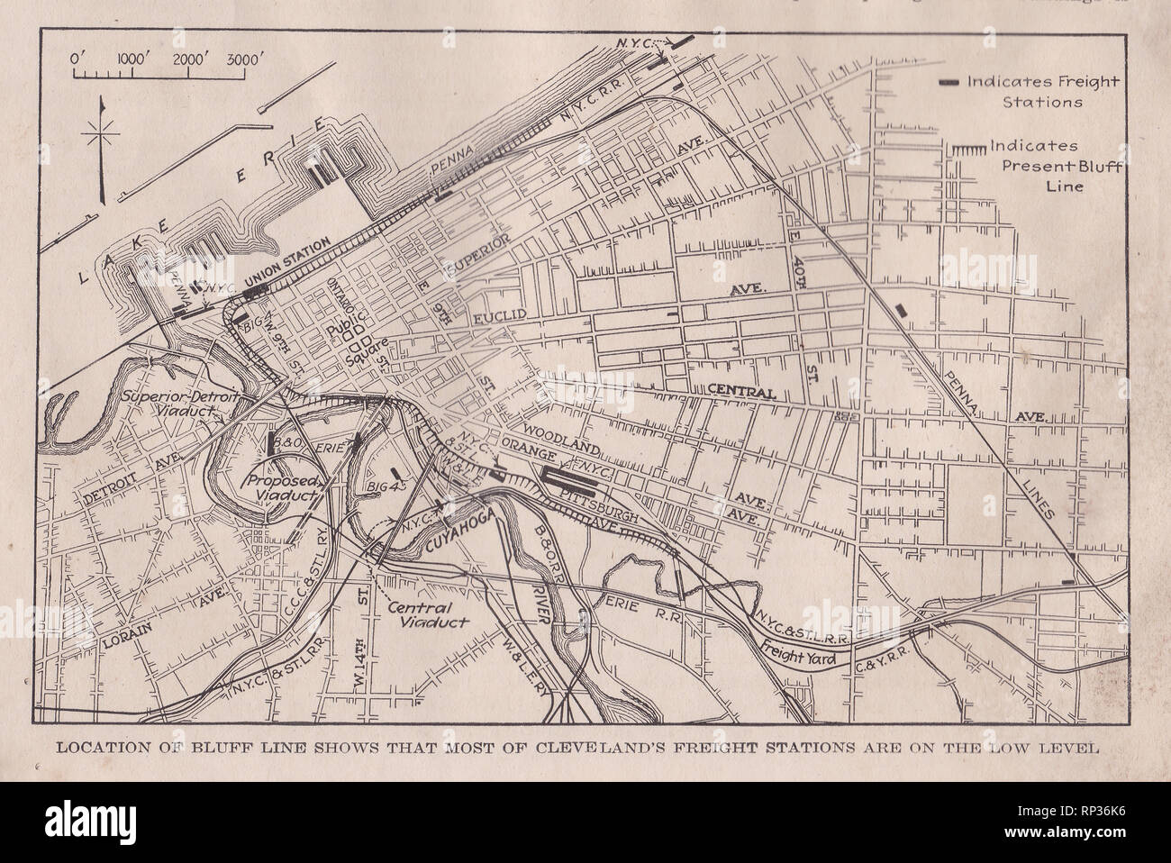 location of bluff line 1918 Stock Photo - Alamy