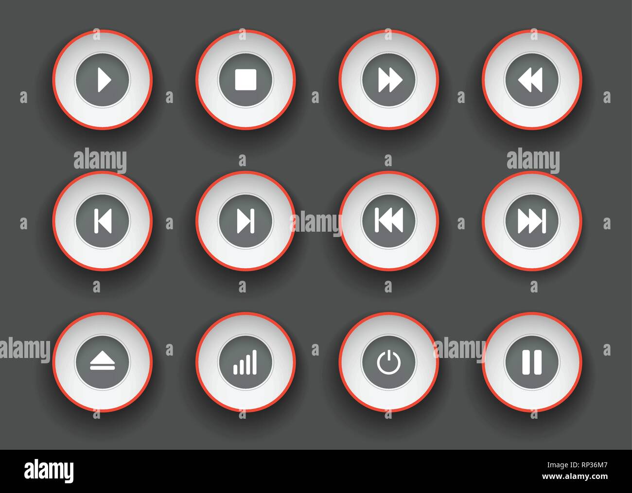 White video player template hi-res stock photography and images - Alamy