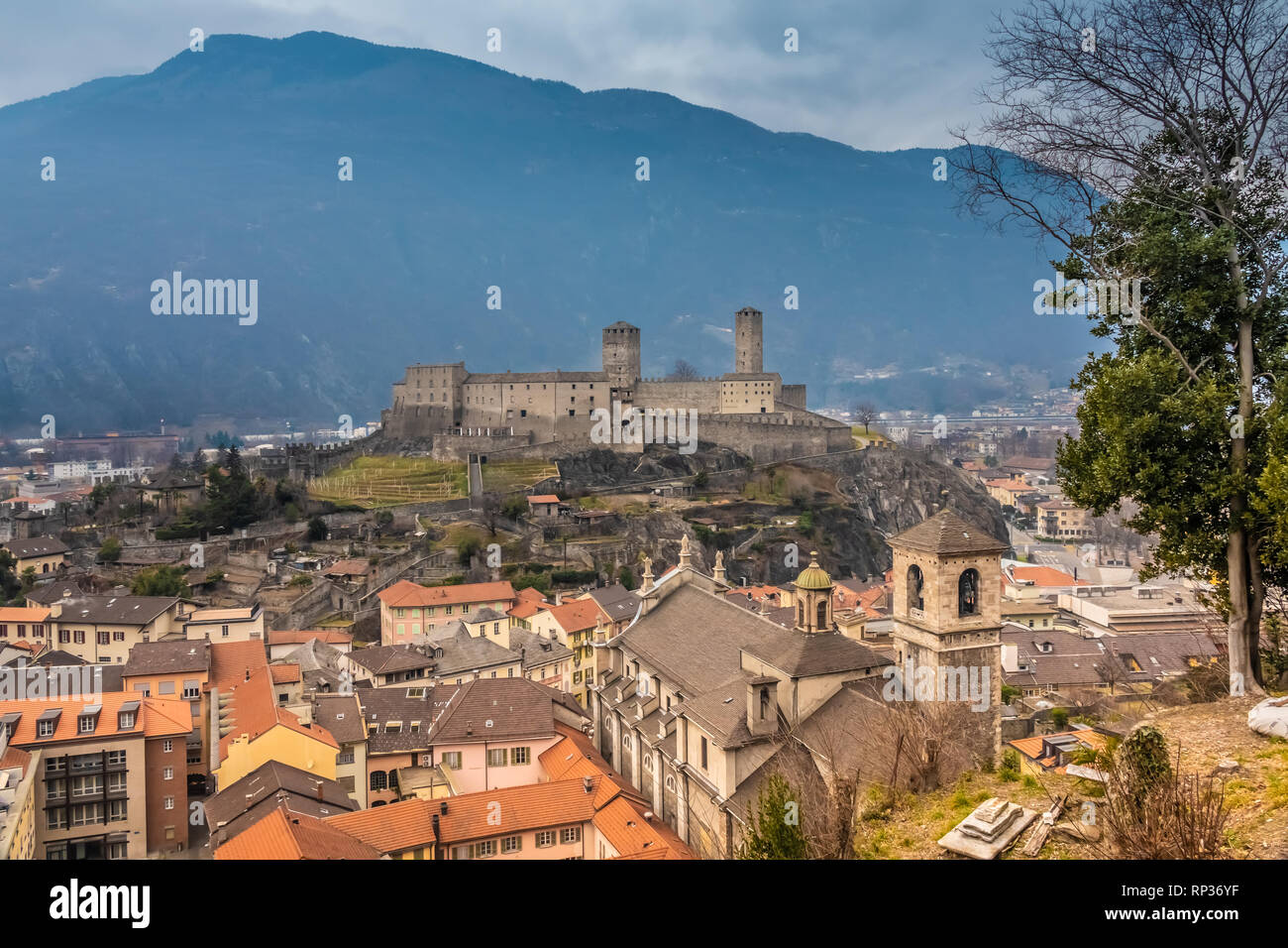 Three castles of bellinzona hi-res stock photography and images - Alamy