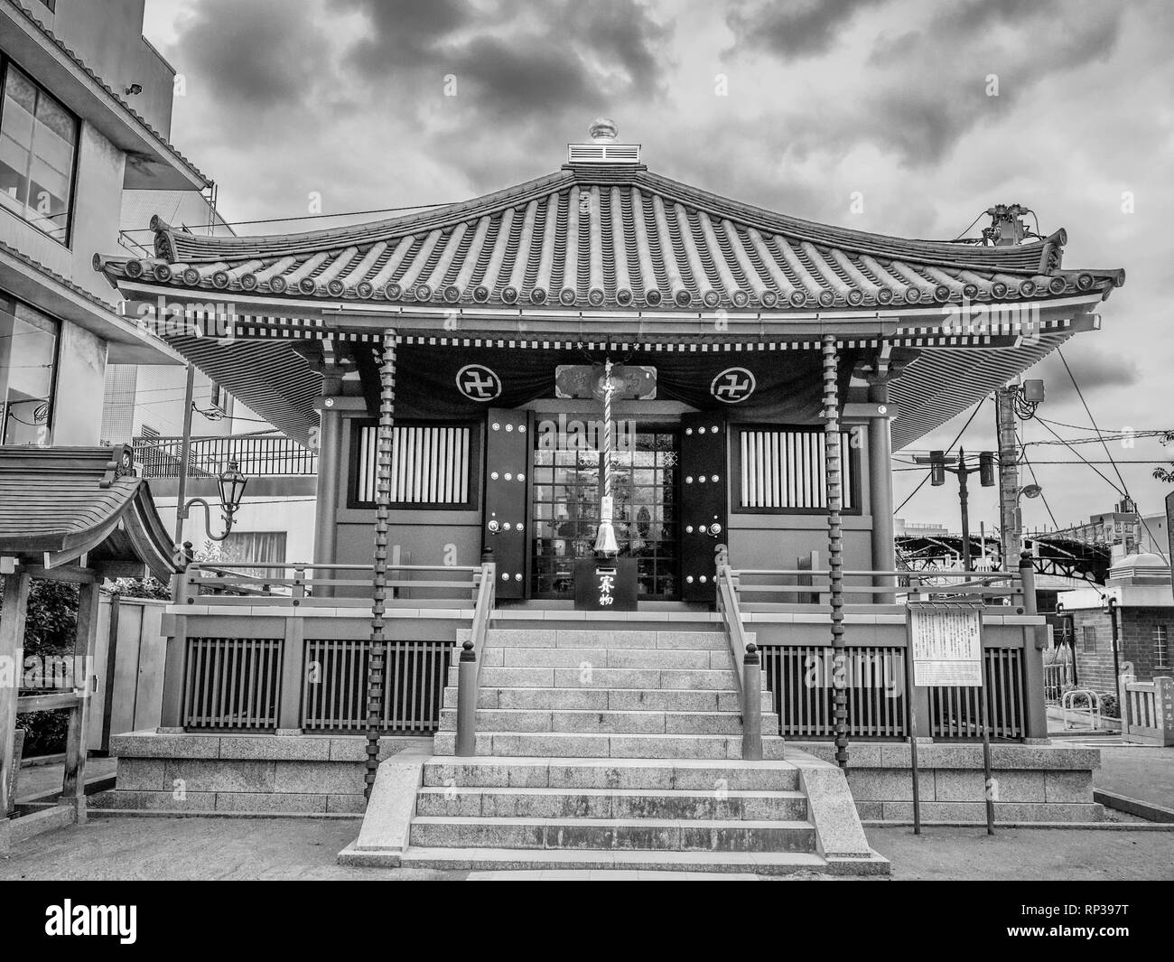 Small temple tower Black and White Stock Photos & Images - Alamy
