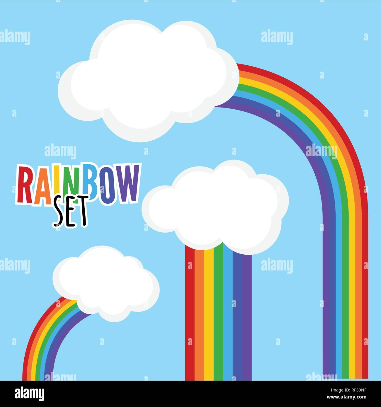 Sky clouds bright colors Stock Vector Images - Alamy