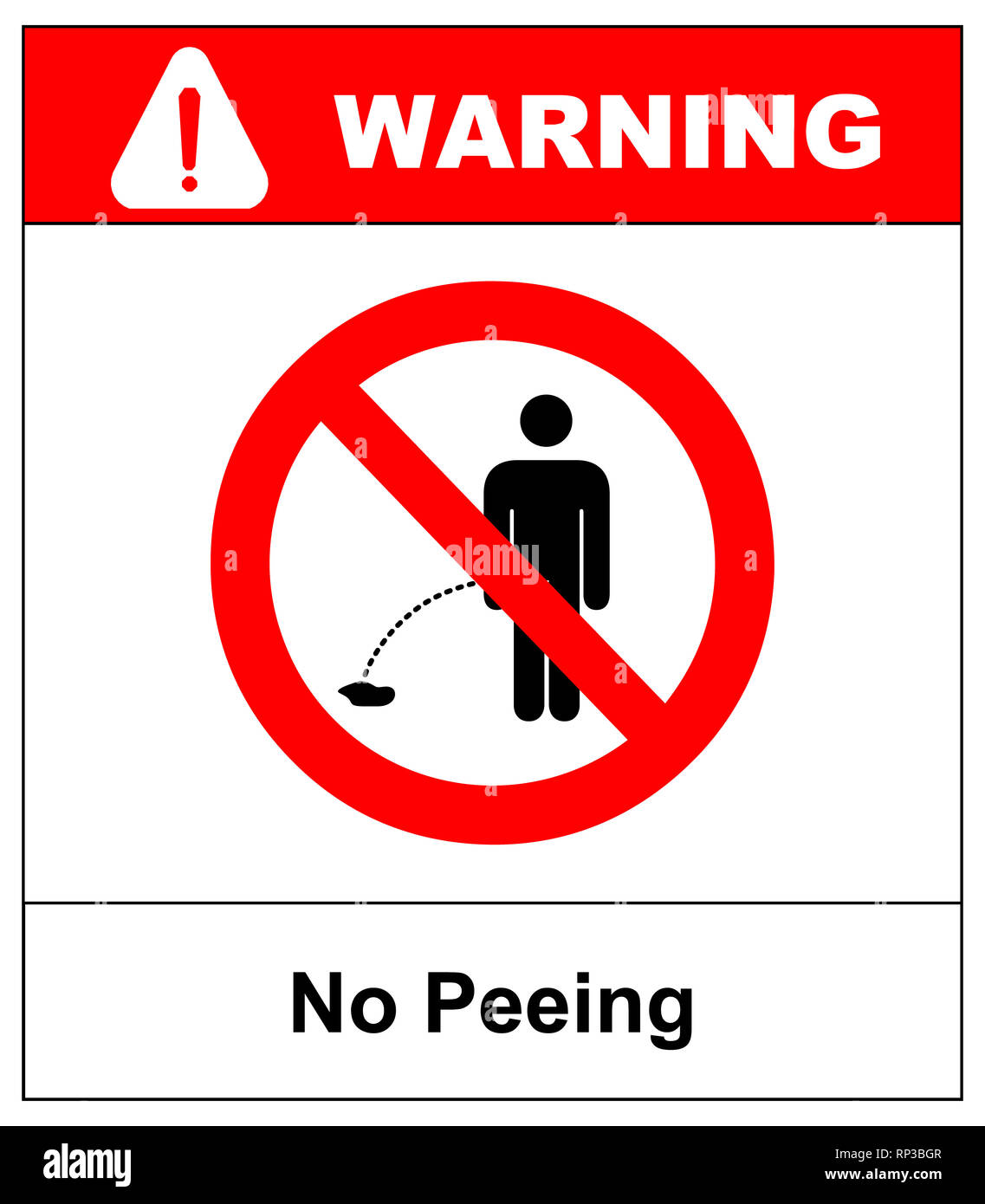 No peeing sign illustration isolated on white background. No urinating ...
