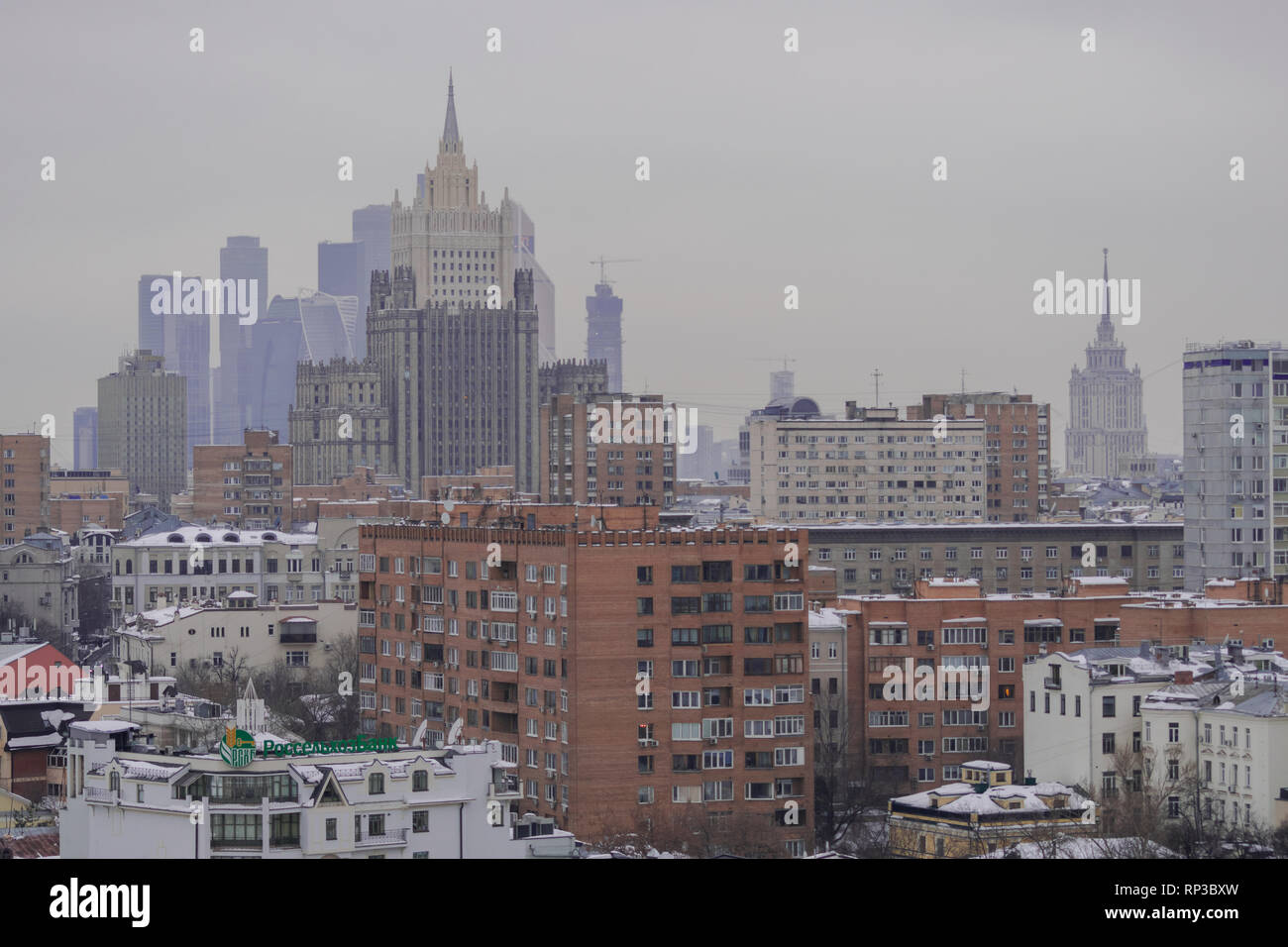 Moscow cityscape in winter, Russia Stock Photo - Alamy