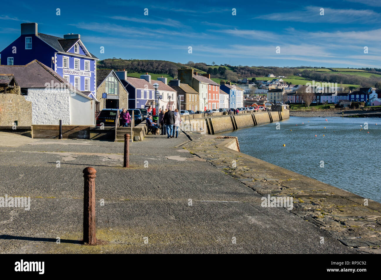 The harbour at Aberaeron, Ceredigion, Wales Stock Photo - Alamy