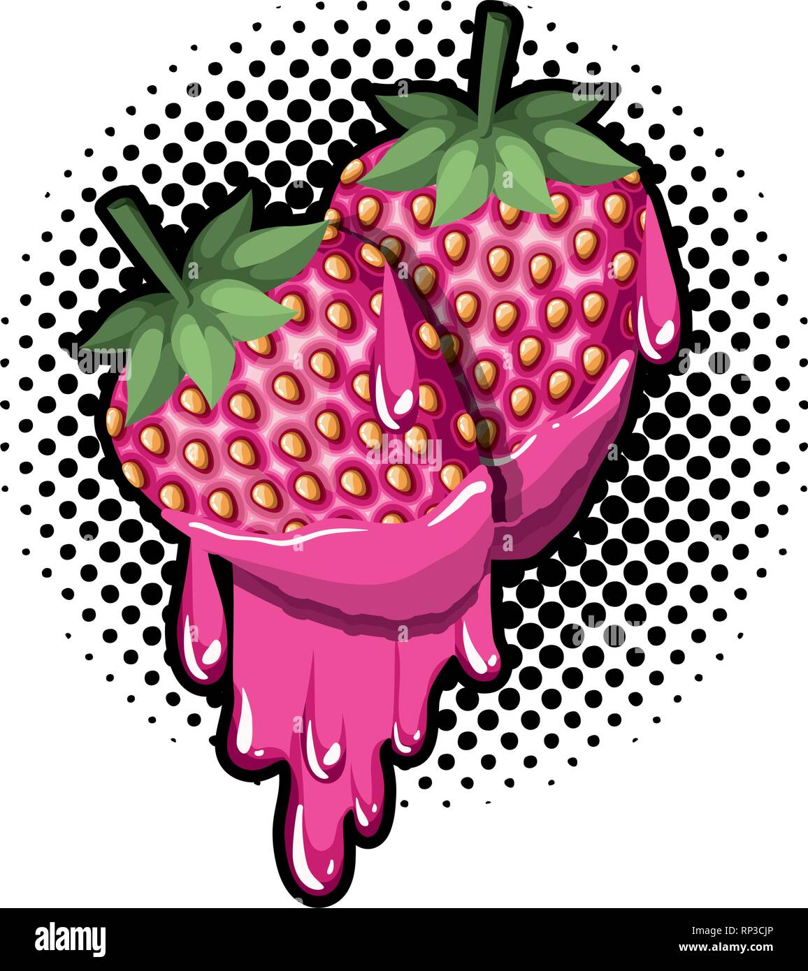 strawberry dripping icon Stock Vector Image & Art - Alamy