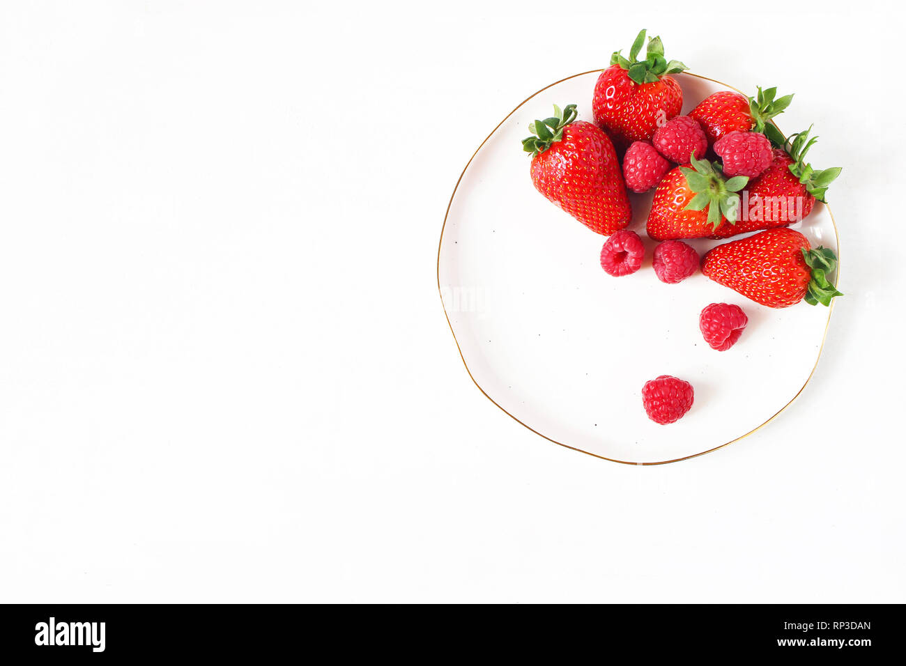 Styled stock food photo. Summer healthy fruit composition with red ...