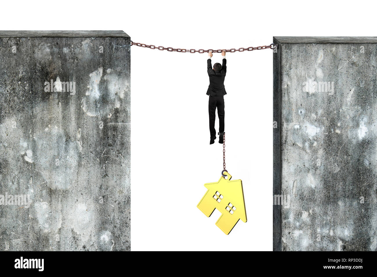 Concept hanging problem business man hi-res stock photography and ...