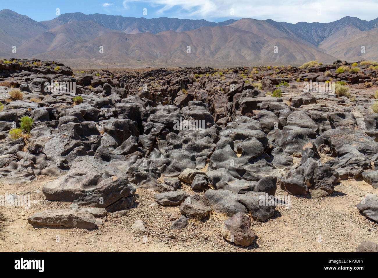 The Fossil Falls, a unique volcanic feature near Little Lake ...
