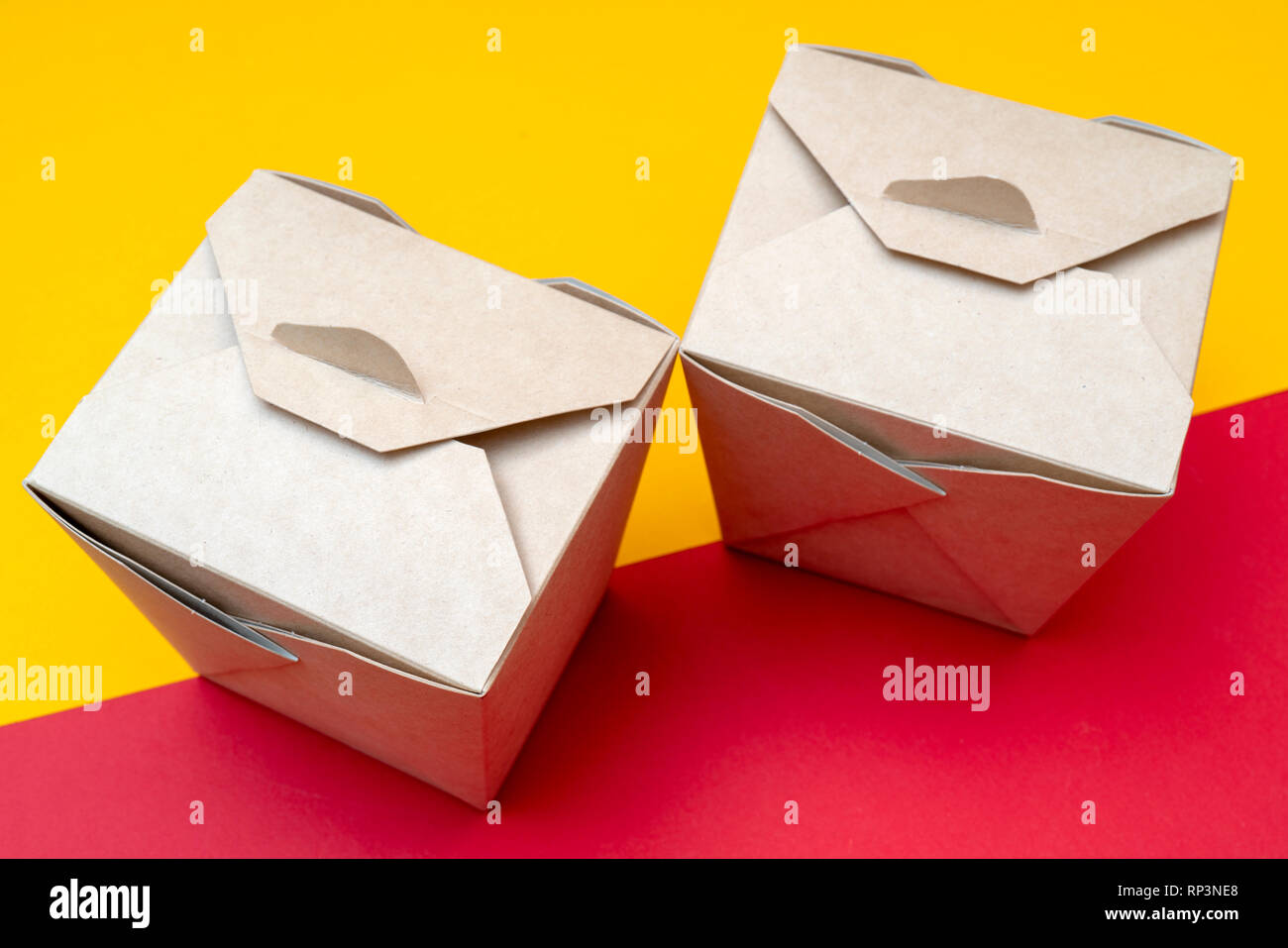 Paper carton box for chinese food wok Stock Photo - Alamy