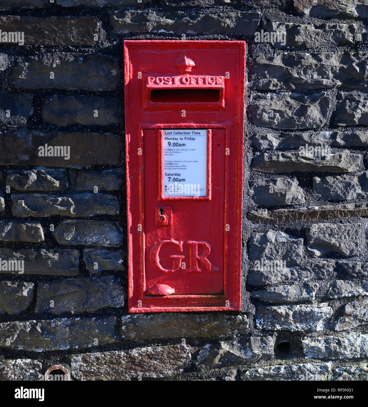 A King George V1 post box still in operation in the UK Stock Photo - Alamy