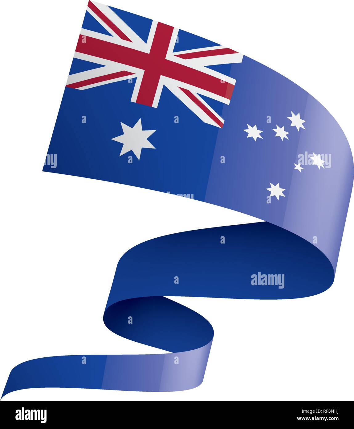 Australia flag, vector illustration on a white background Stock Vector ...