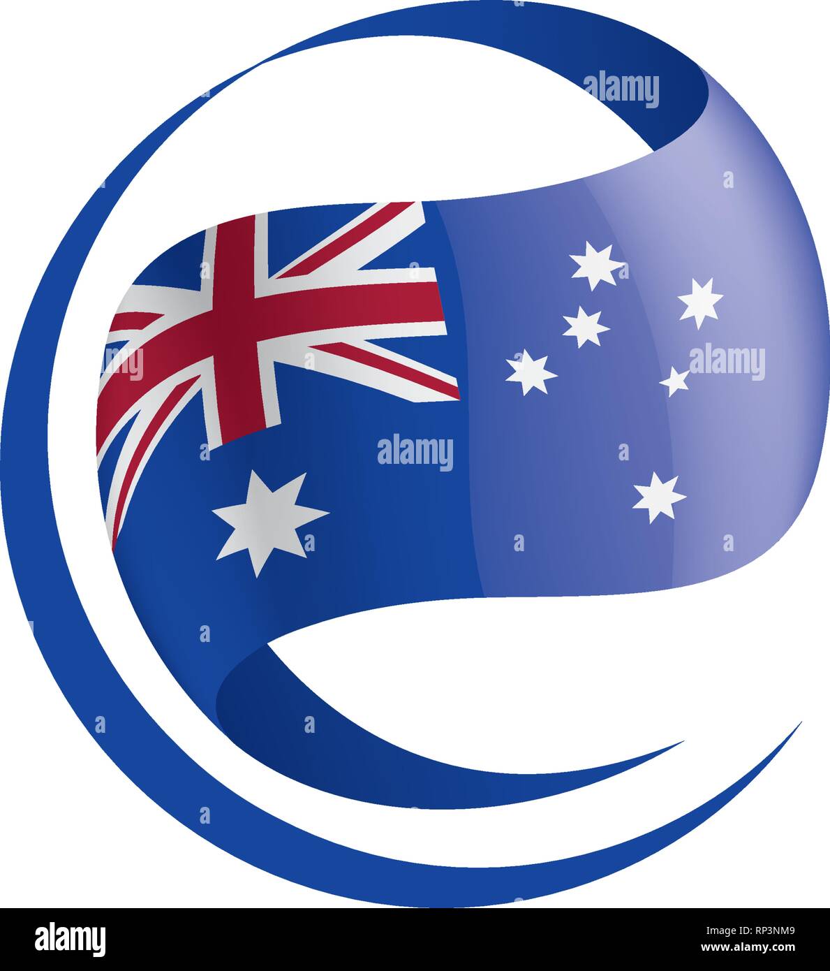Australia flag, vector illustration on a white background Stock Vector ...