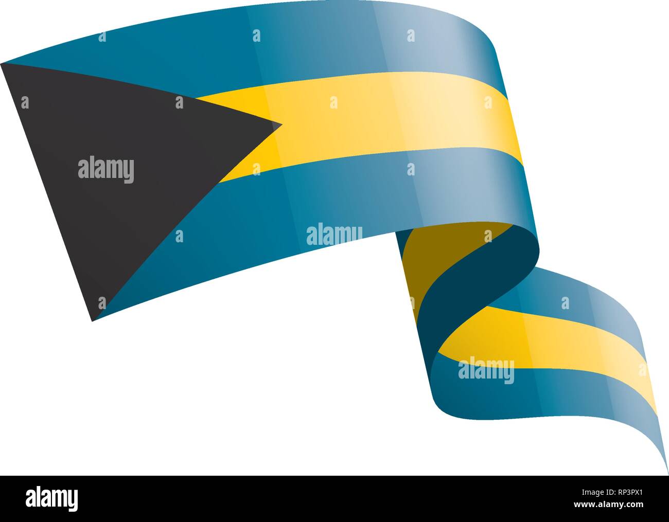 Bahamas flag, vector illustration on a white background Stock Vector ...