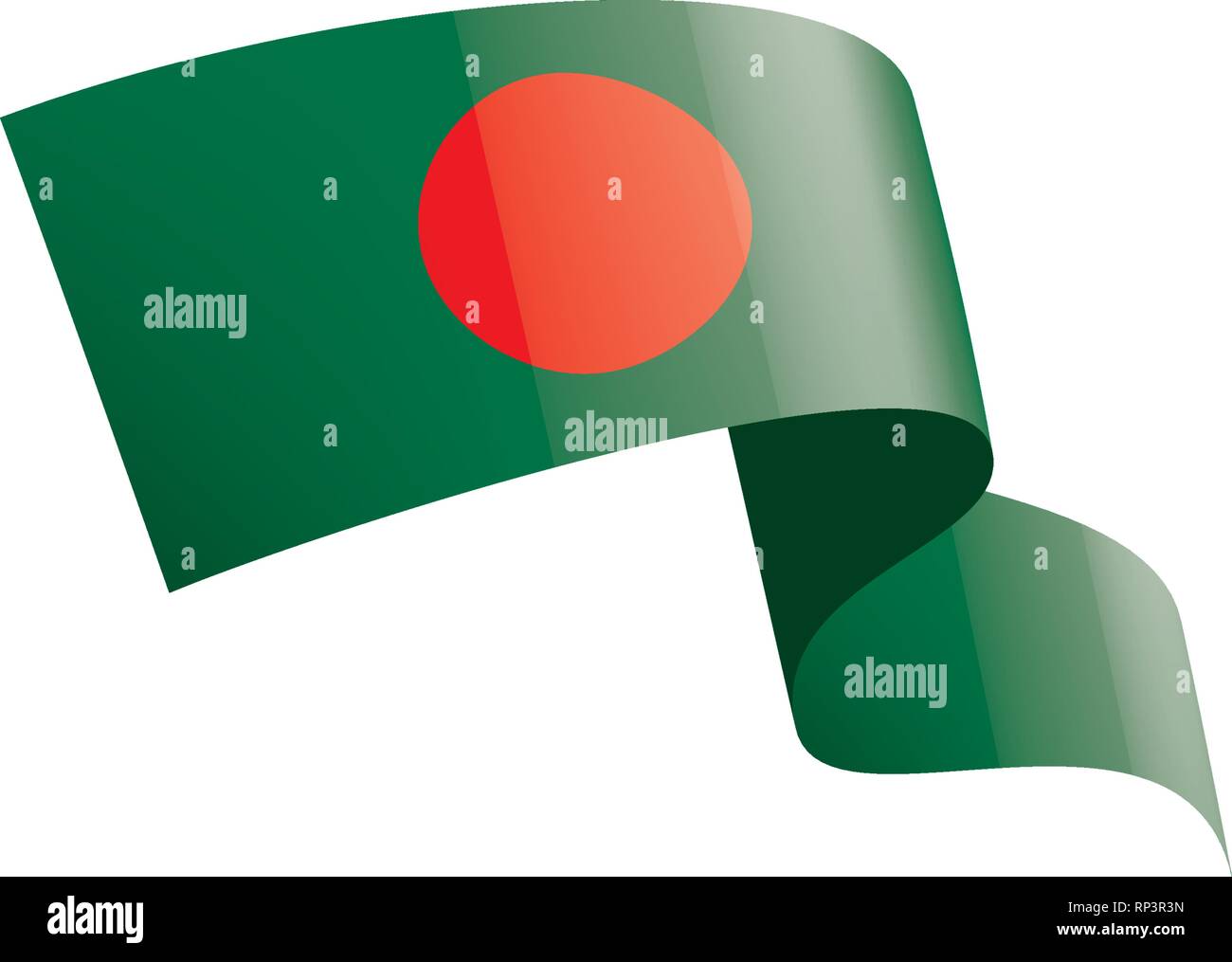 Bangladesh flag, vector illustration on a white background Stock Vector ...