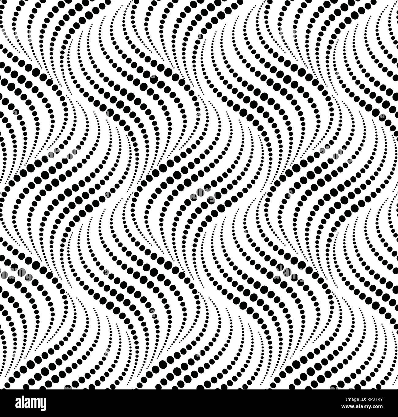 Wavy dotted line seamless pattern. Ornamental wavy texture. Abstract ... Wavy dotted line seamless pattern. Ornamental wavy texture. Abstract ...