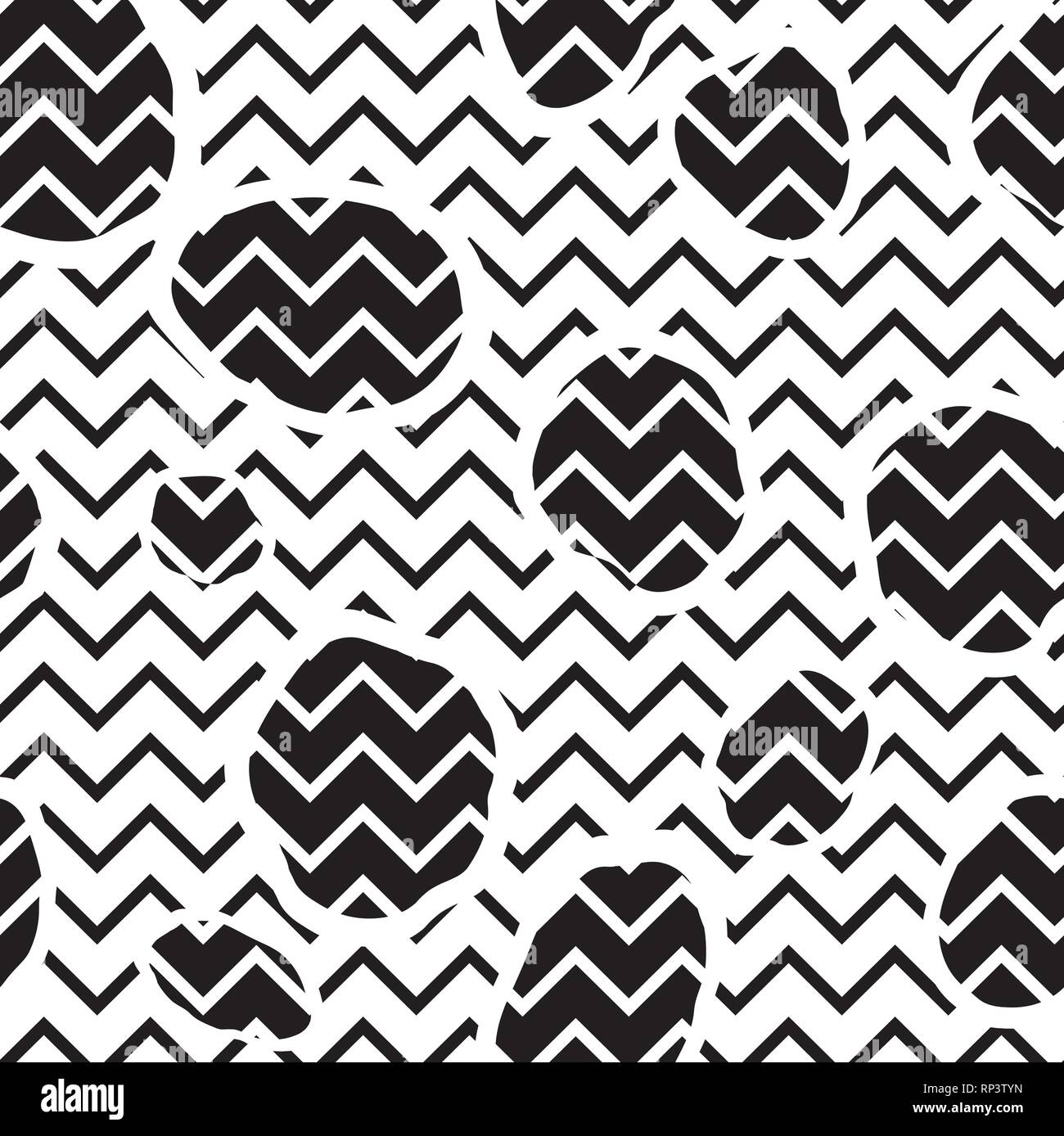 Abstact Seamless Pattern Zig Zag Line And Dot Texture Diagonal Line