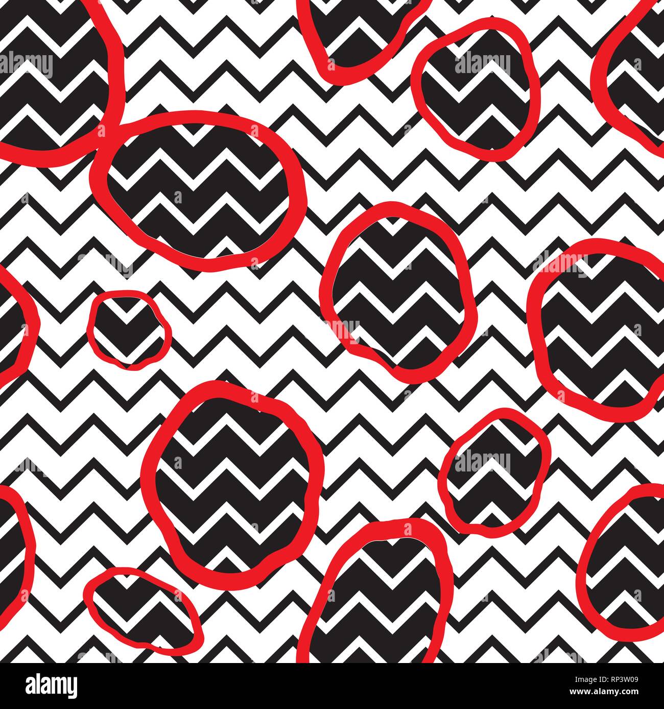 Abstact Seamless Pattern Zig Zag Line And Dot Texture Diagonal Line