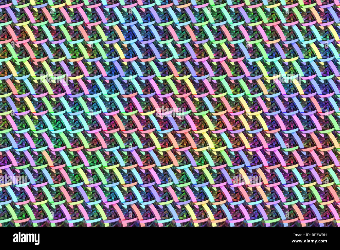 CGI composition, string mats geometric, for design texture or title ...