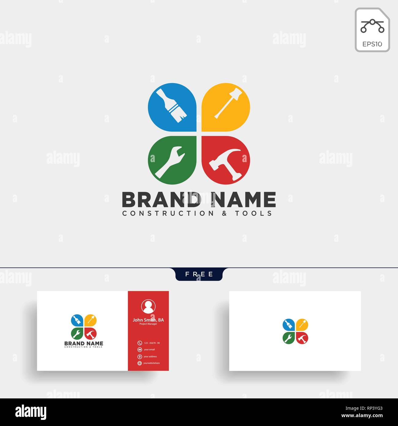 construction tools logo template vector illustration icon element ...