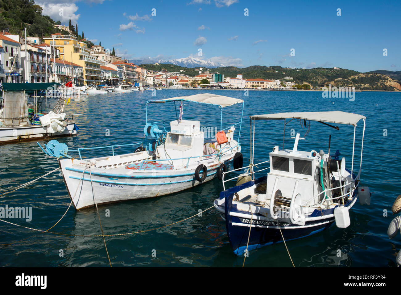 Small harbour, Gythio, Greece Stock Photo - Alamy