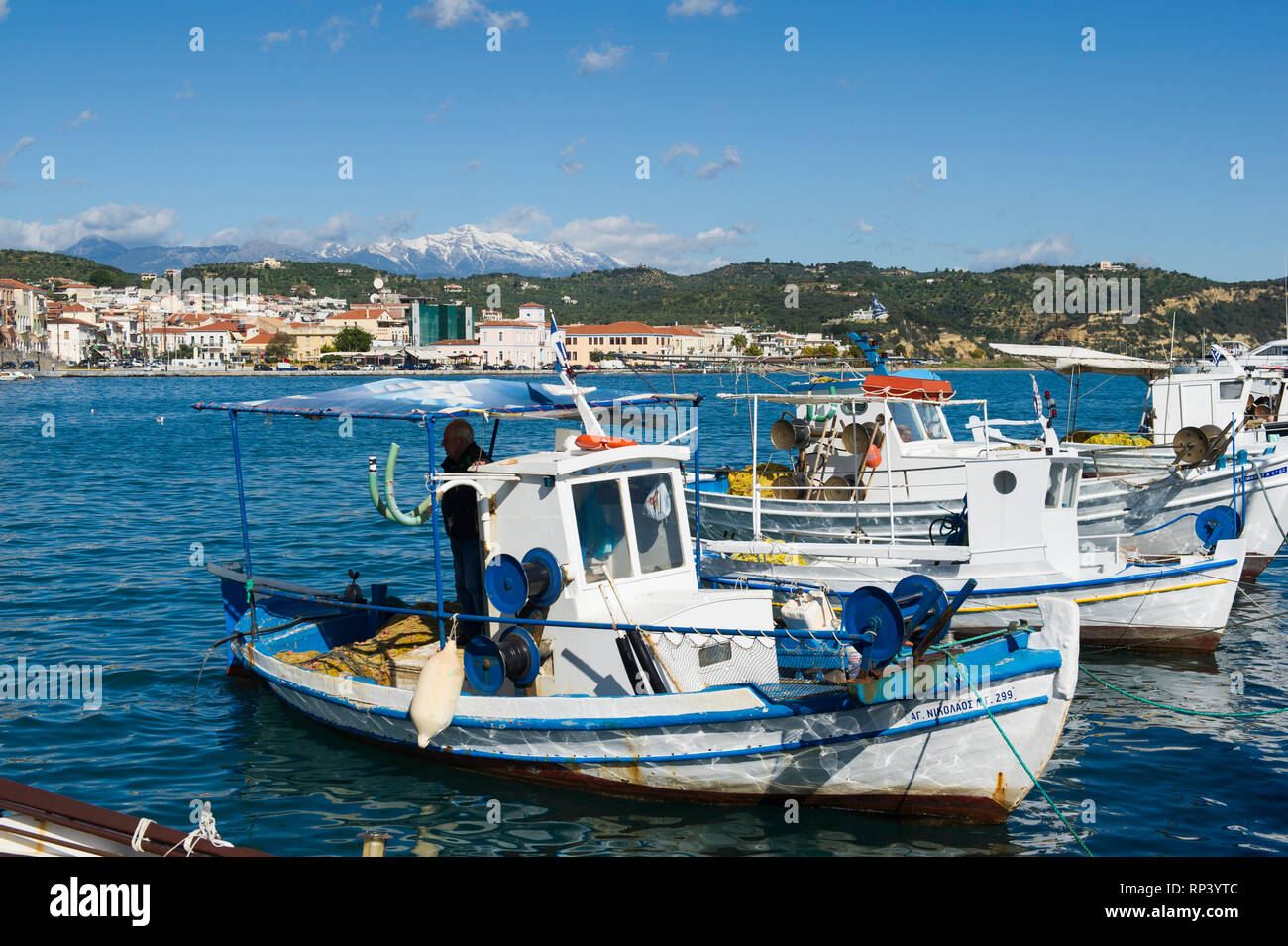 Small harbour, Gythio, Greece Stock Photo - Alamy