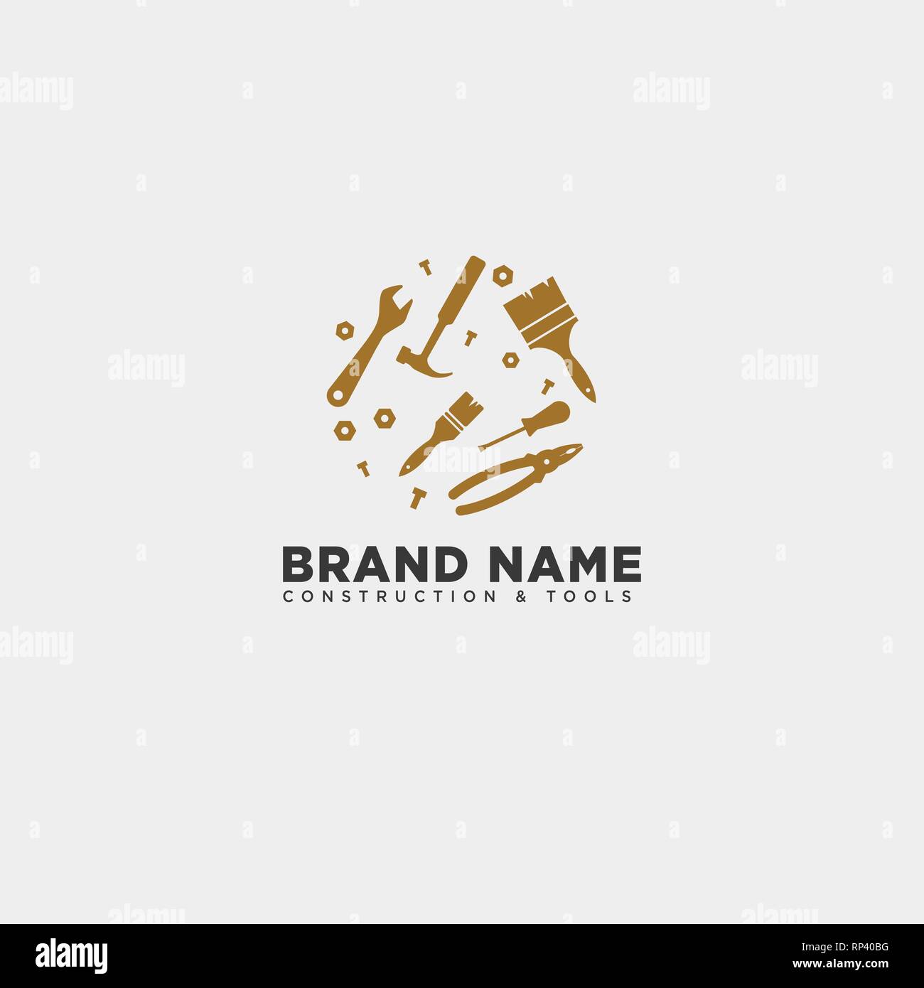 construction tools logo template vector illustration icon element ...