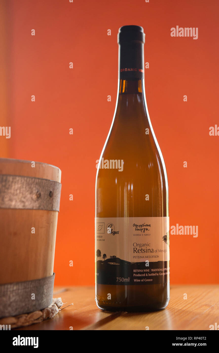Greek wine bottle hi-res stock photography and images - Alamy