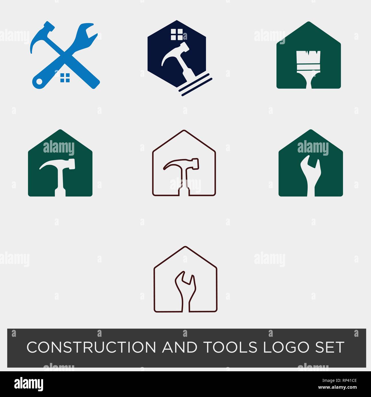 construction tools logo template vector illustration icon element ...