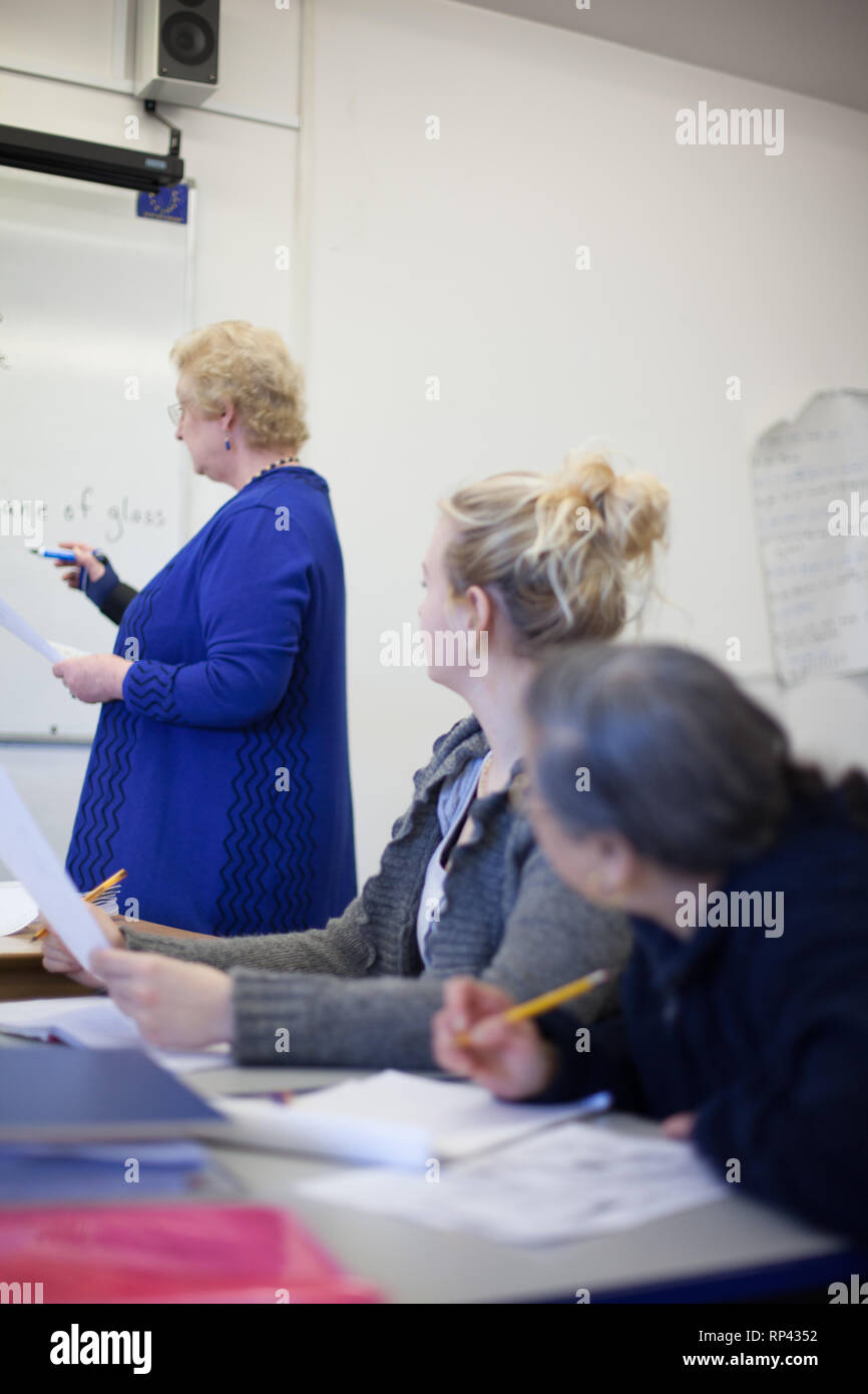 teacher working in a classroom studying ESOL, English for speakers of ...