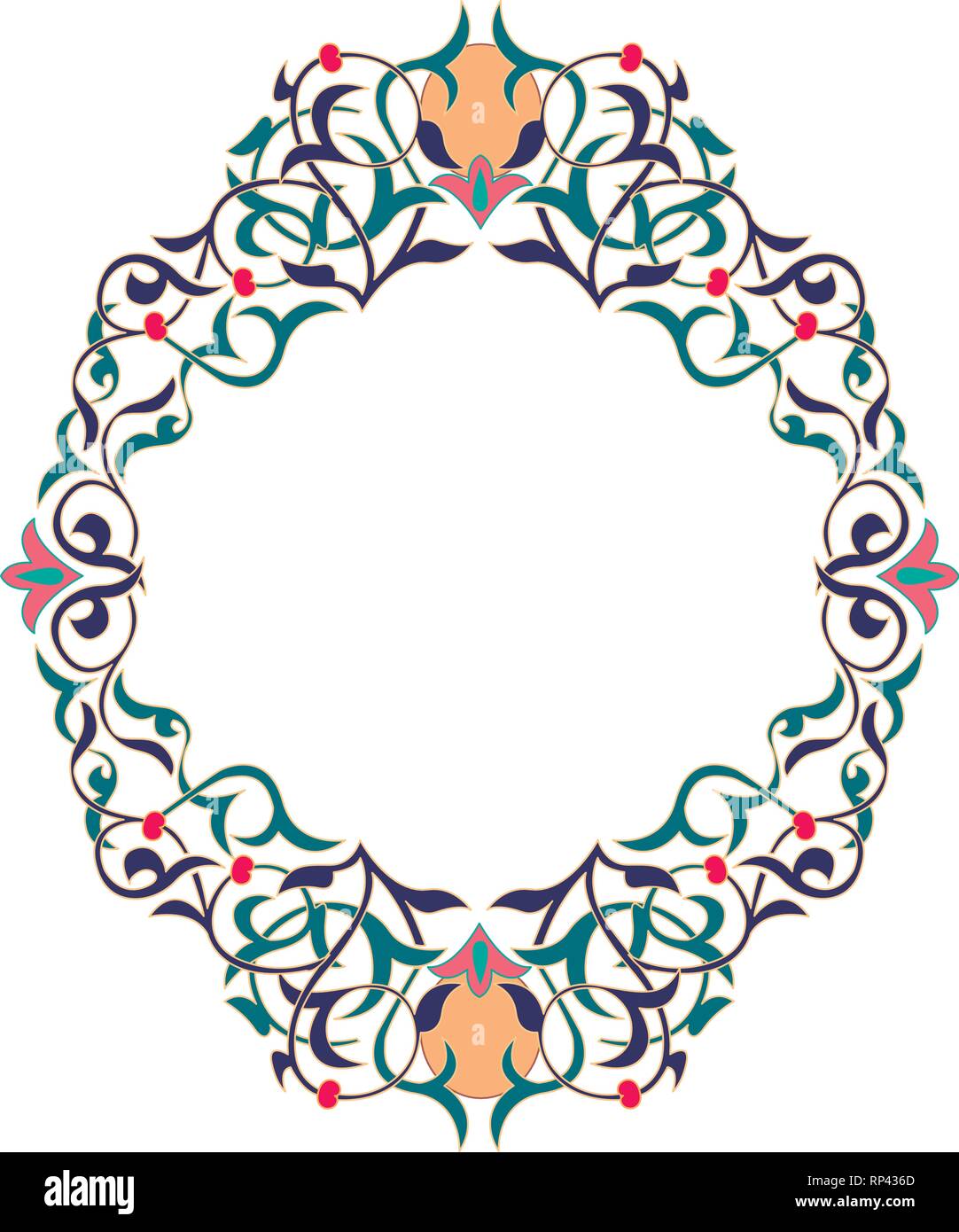 arabesque Borders - Tiled frame in plant leaves and flowers Framework ...