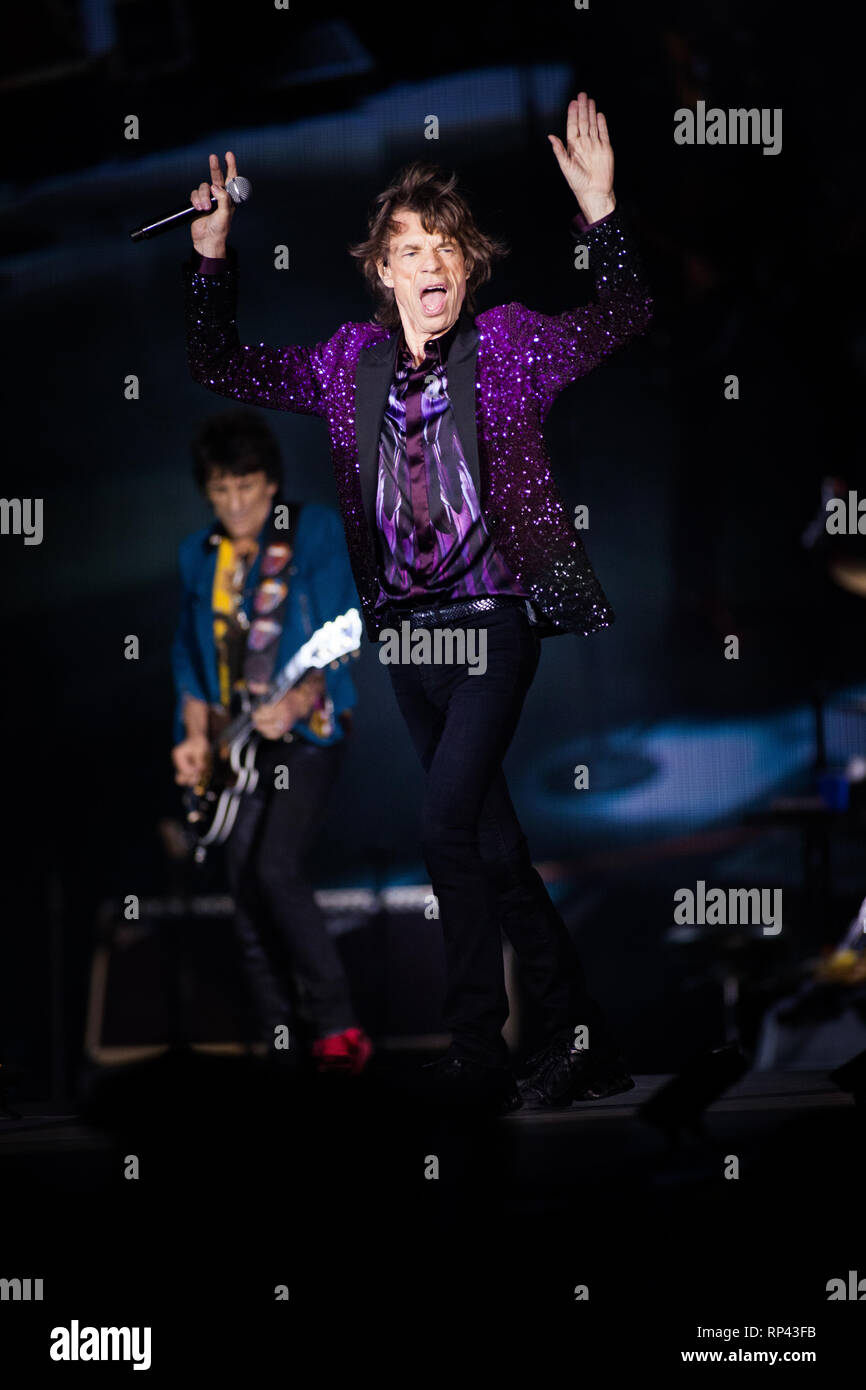 The Rolling Stones, the legendary English rock band performs a live ...