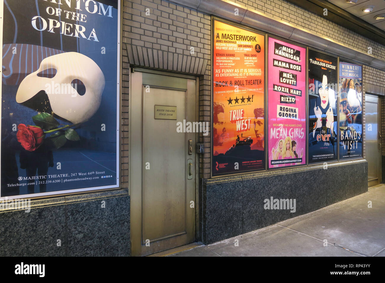 Broadway Show Posters, Shubert Alley, Times Square, NYC Stock Photo - Alamy