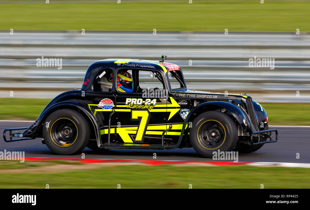 Miles Rudman in the Legend 34 Ford Coupe at the Snetterton 2018 Legends ...