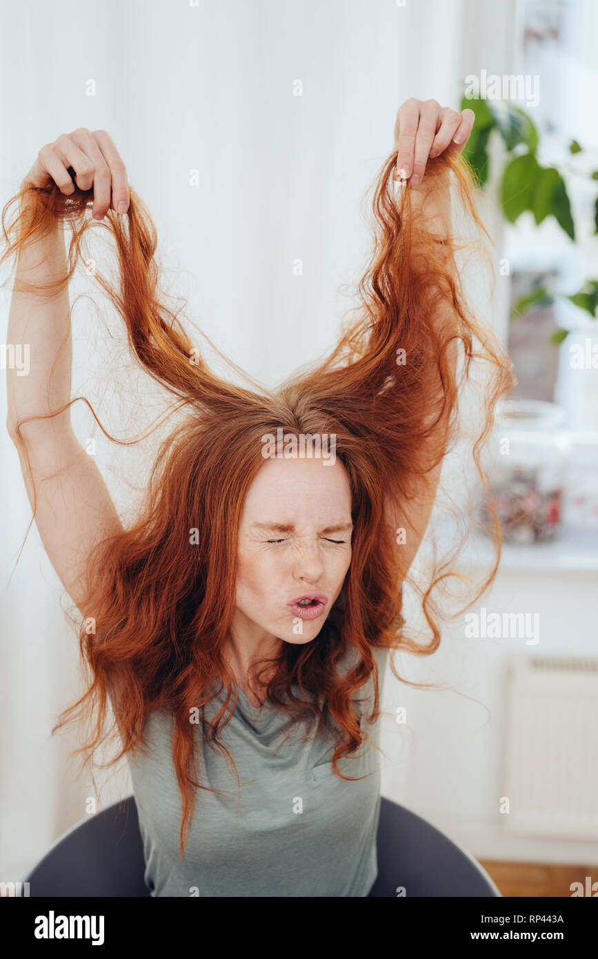 Messy red hair hi-res stock photography and images - Alamy