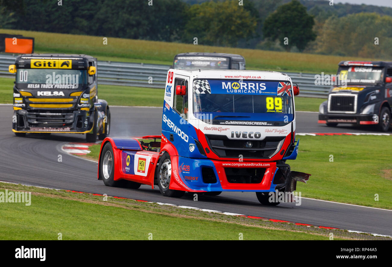 Simon Reid in the Iveco Stralis, Division 1, Snetterton 2018 Truck race ...