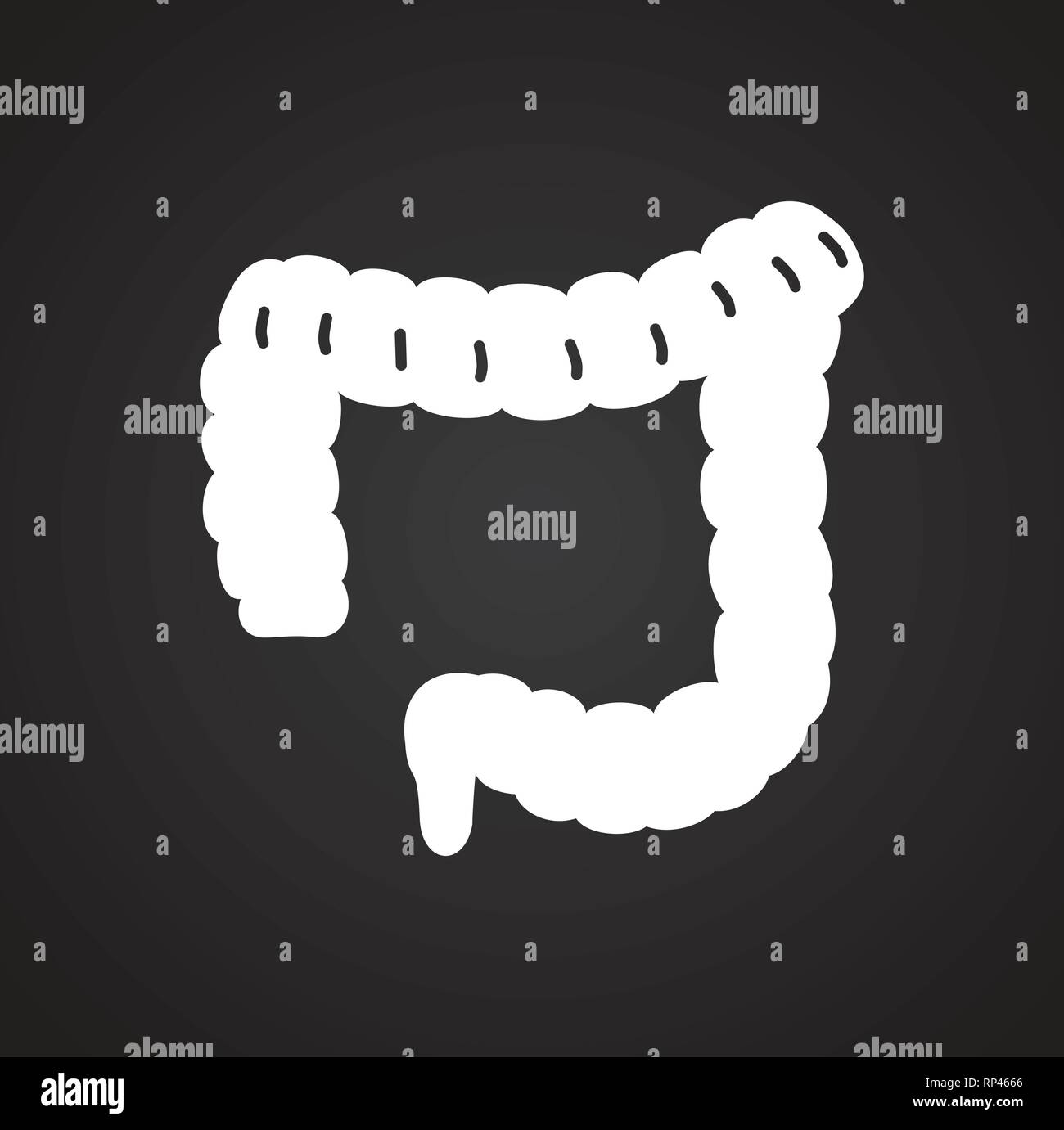 Guts icon on black background for graphic and web design, Modern simple ...