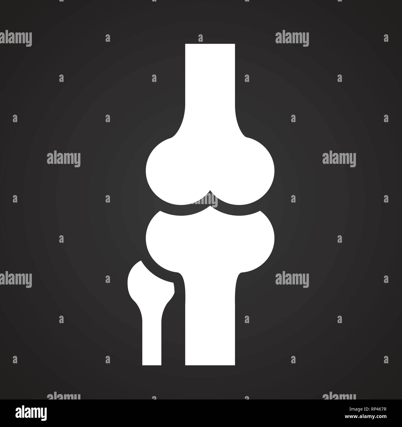 Bones icon icon on black background for graphic and web design, Modern ...