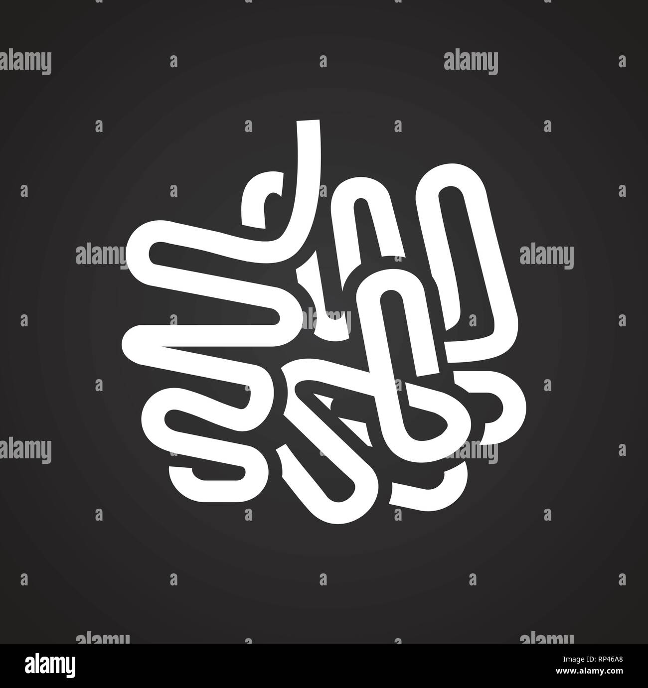 Guts icon on black background for graphic and web design, Modern simple ...